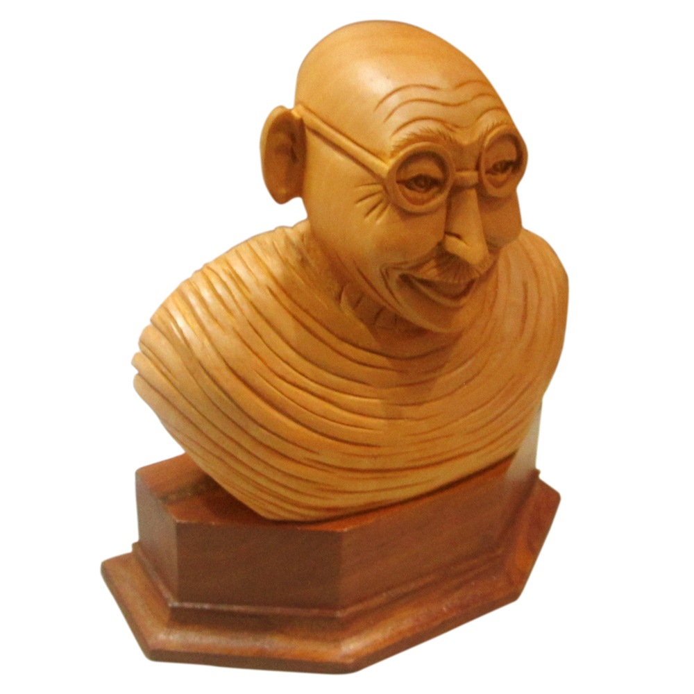Online Wooden Small Statue of Gandhi Ji Smile Statue Prices - Shopclues ...