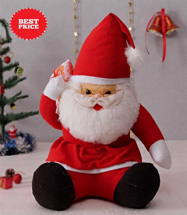 Buy 16 inch Sitting Santa Claus Doll Home Xmas Ornament Decor Gift Our ...
