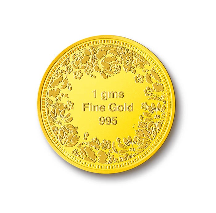 Zee Gold Coin of 1 Gram in 24 Karat 995 Purity - Bouquet at Best Prices ...