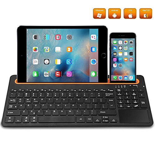 Buy Nulaxy KM04 Dual Device Multi-OS Bluetooth Keyboard with Touchpad ...
