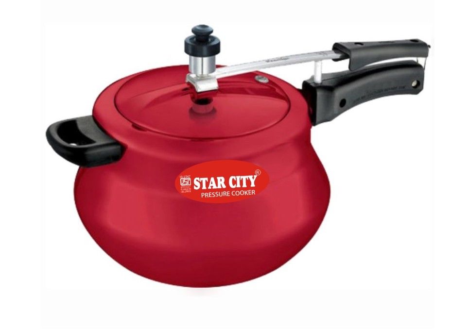 Buy Pressure cooker Red 3 Ltr (handi) Aluminium Online @ ₹1325 from ...