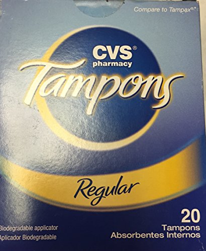 Buy CVS Regular Absorbency Tampons 20 Count Biodegradable Applicator ...