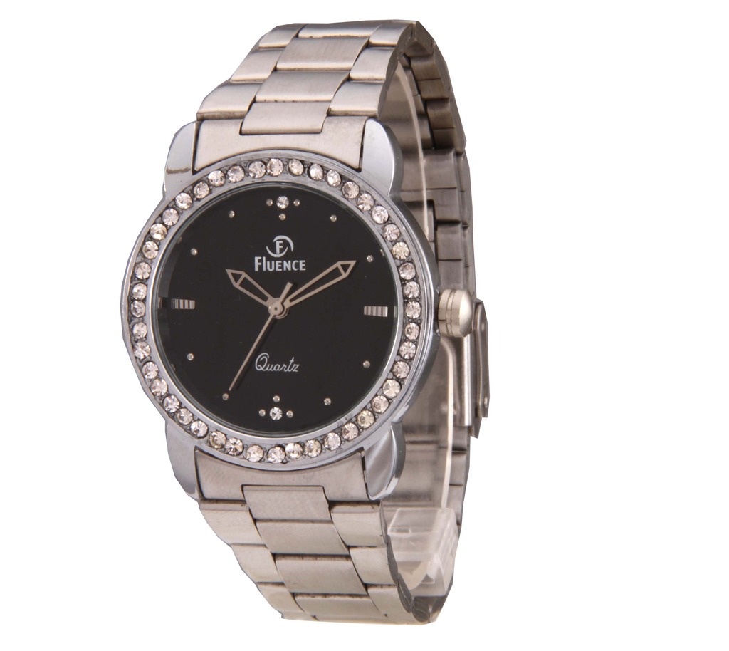 Buy Fluence Round Dial Silver Stainless Steel Analog Watch for Women ...