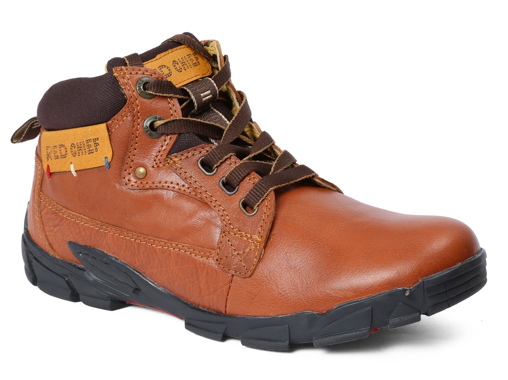 Buy Red Chief Tan Men High Ankle Outdoor Casual Leather Shoes (RC6077 ...