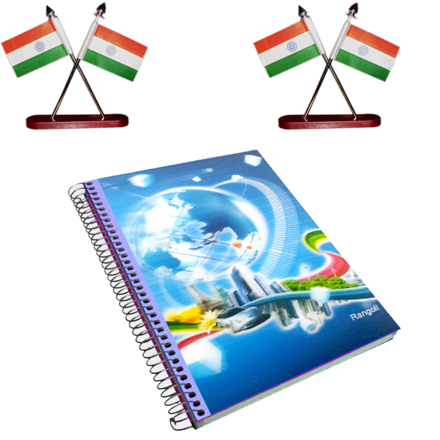 Buy 3D Cover Diary and Cross Indian Flag Online @ ₹299 from ShopClues