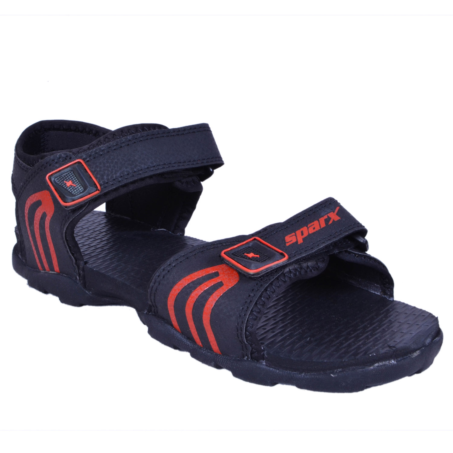 Buy Sparx Mens Black, Red Velcro Floaters Online @ ₹499 from ShopClues