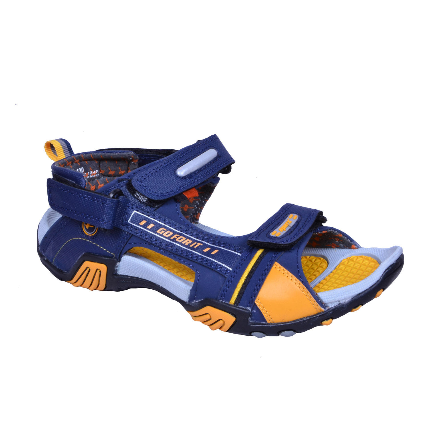 Buy Sparx Mens Blue & Yellow Velcro Floaters Online @ ₹1349 from ShopClues
