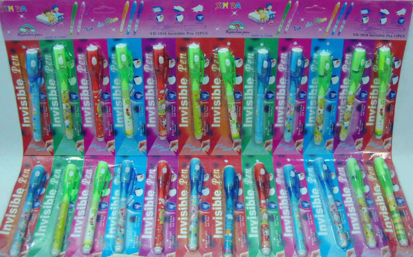 Buy # 12 Pcs Kids Invisible Magic Secret Pen UV Light Birthday Return ...