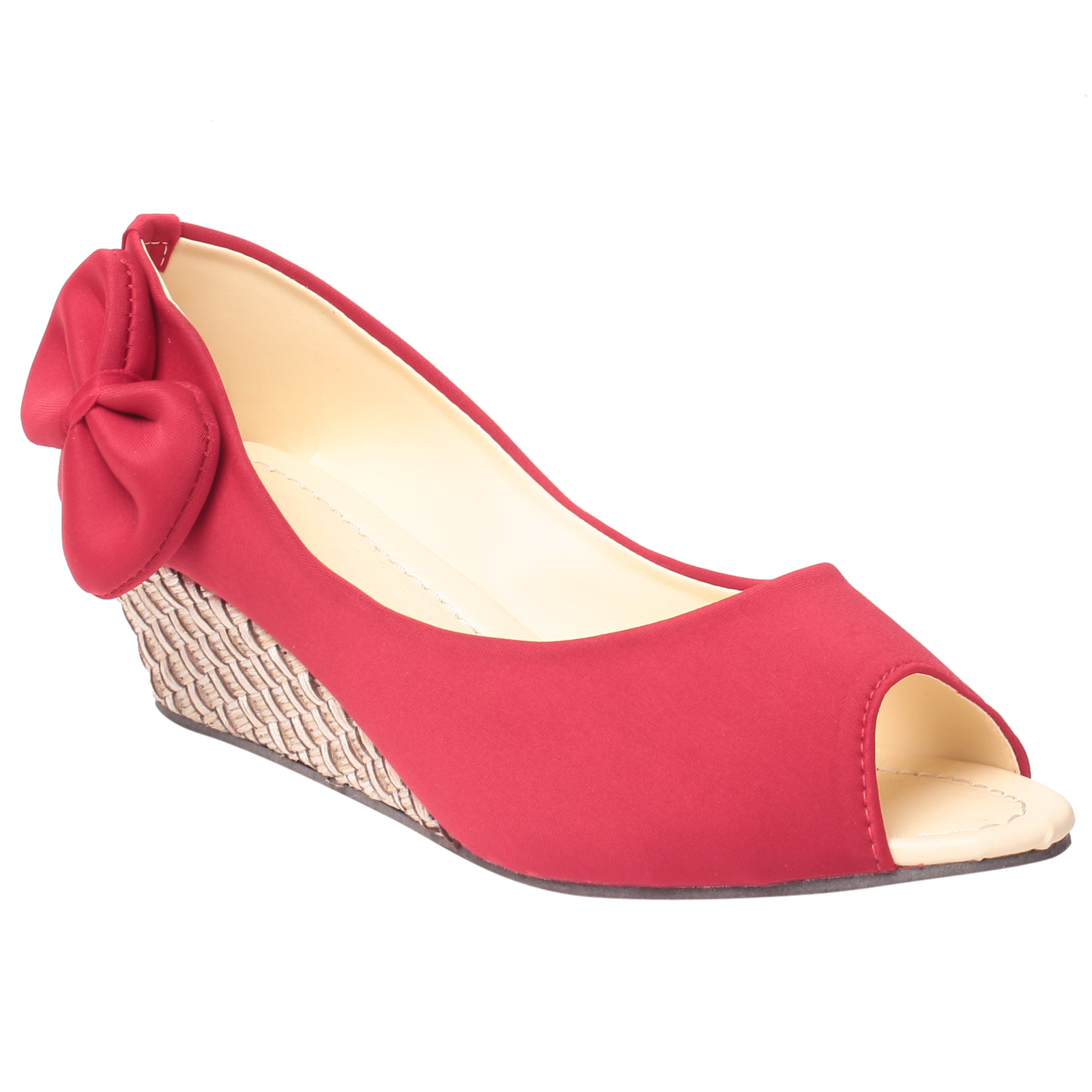 Buy MSC Women's Red Wedges Online @ ₹499 from ShopClues