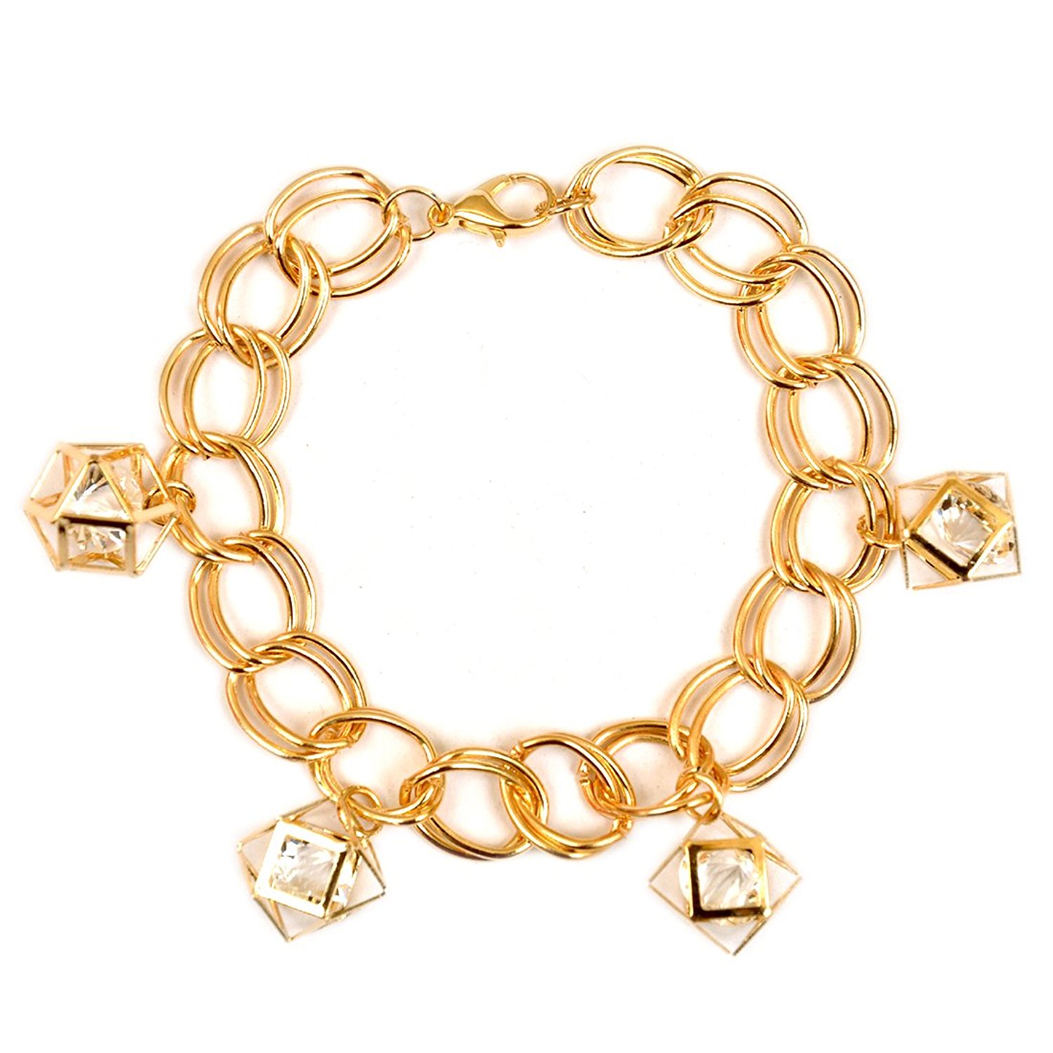 Buy Jacqueline Fernandes/Deepika Padukone Charm Gold Plated Diamond ...