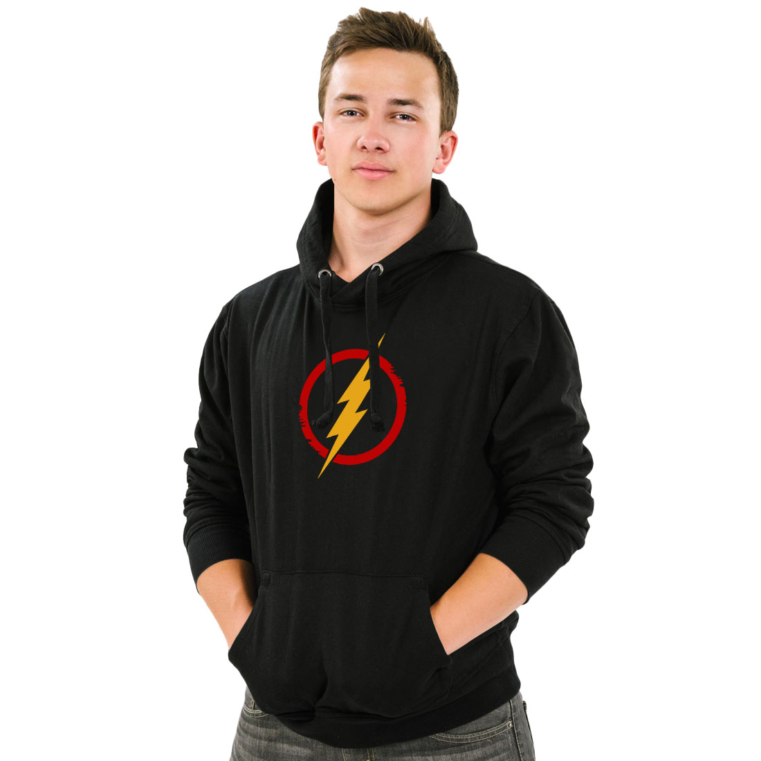 Buy The Flash Logo Superhero Fan Art 250 GSM Hoodies T-Shirt Online ...