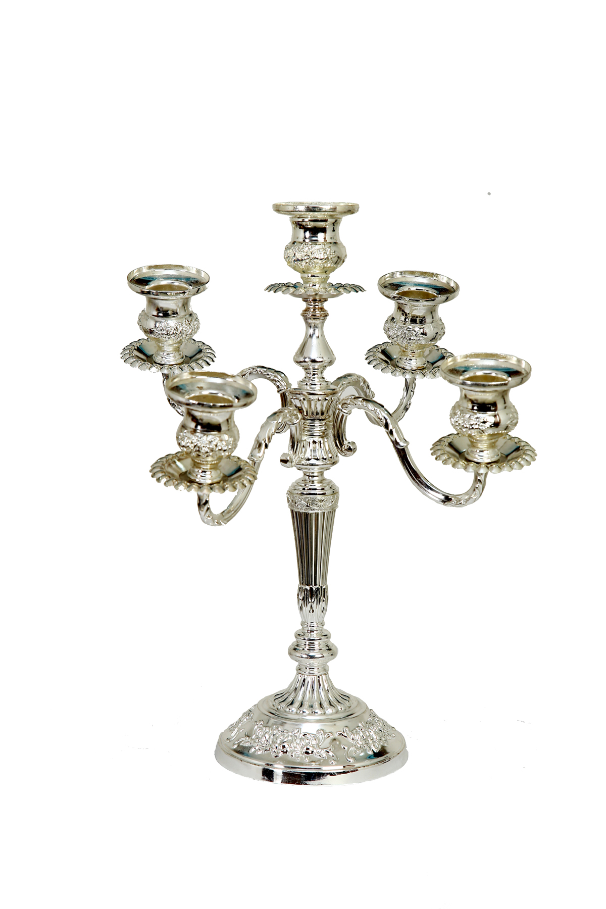 Buy 5 Head Silver Candle Stand Online @ ₹3360 from ShopClues