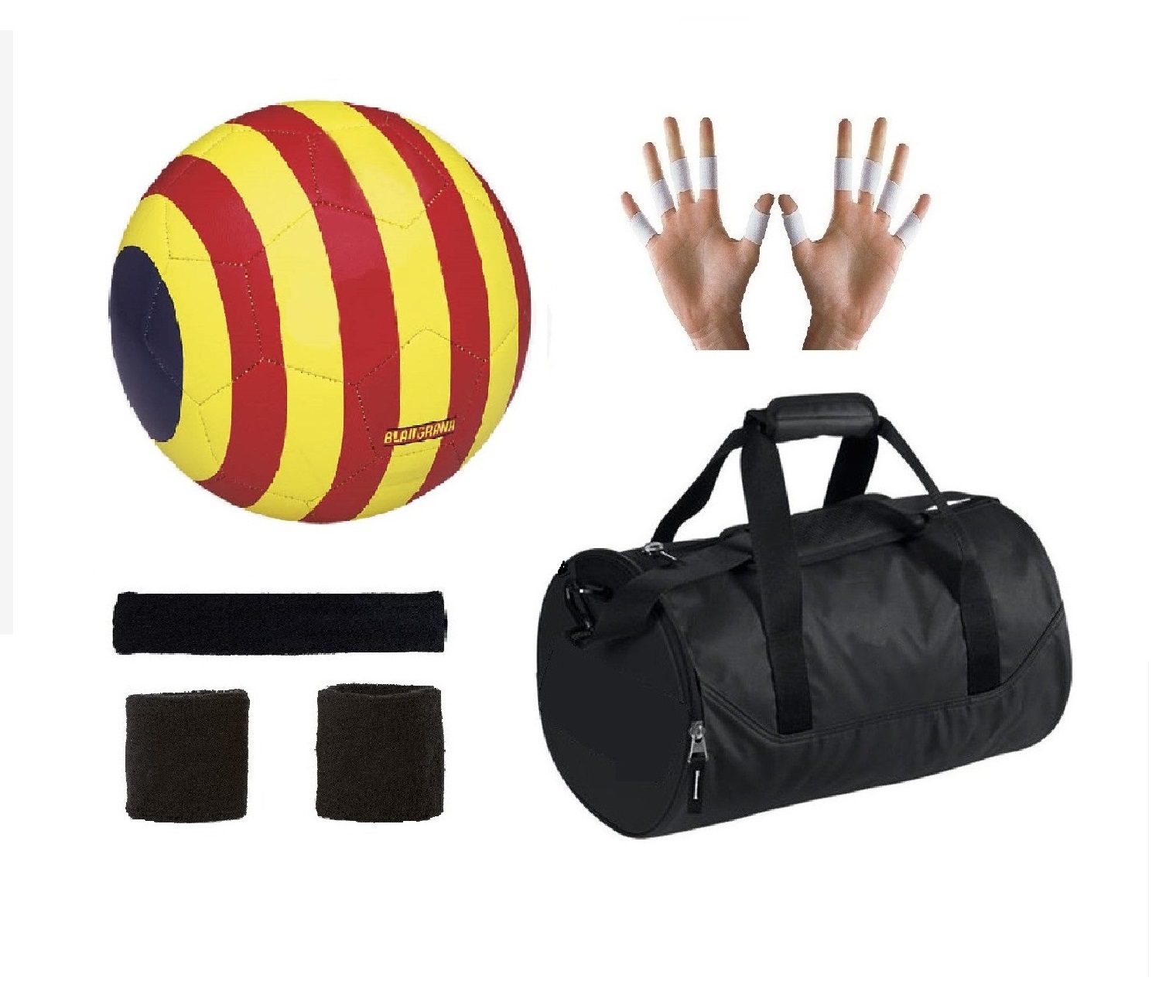 Buy Shoppers FCB Blaugrana Yellow/Red Football (Size-5) with Gym Duffle ...