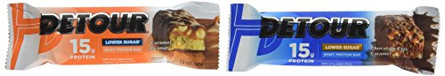 Buy 20 Detour Lower Sugar Whey Protein Bars 1.5 Oz Bars Variety Pack ...