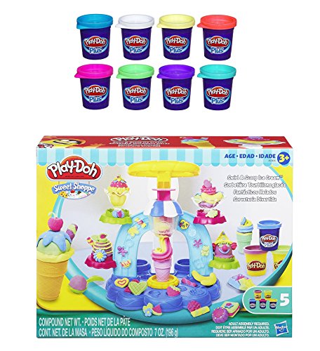 Buy Play-Doh Sweet Shoppe Swirl and Scoop Ice Cream Playset + Play-Doh ...