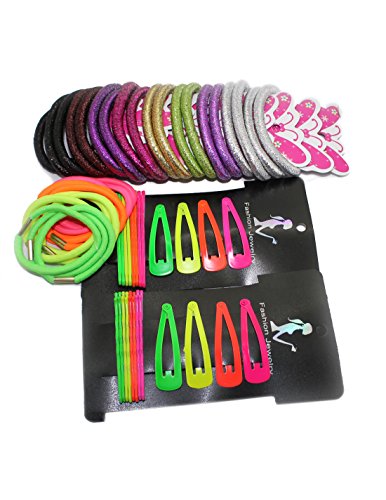 Buy Hair Ornaments Set: Womens / Girls Assorted Elastic Ponytail ...