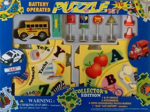 Buy Puzzle Car Set -- Battery Operated School Bus Online @ ₹2710 from ...