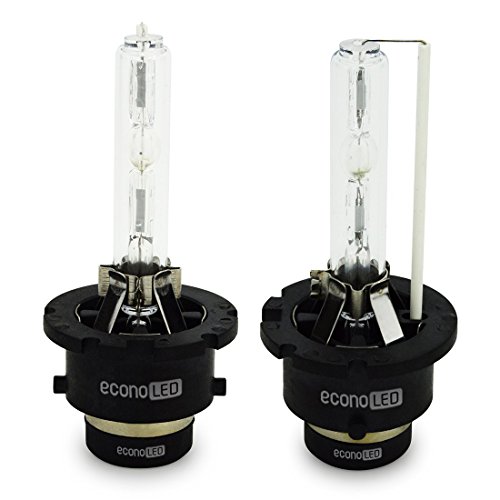 Buy econoLED D2C D2S D2R 6000K Xenon HID Replacement Bulbs Metal Chassis Diamond White 35W 12V ...