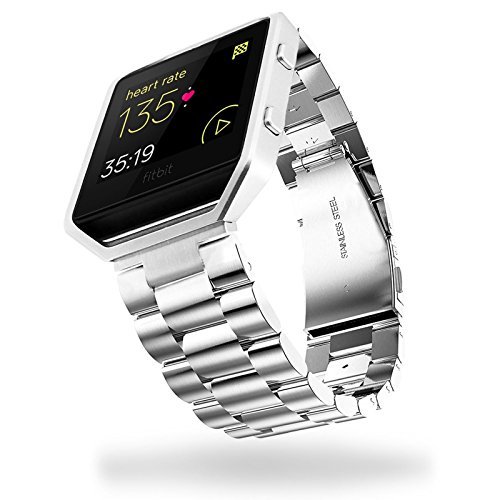 Fitbit Blaze Band, Infiland Stainless Steel Metal Replacement Strap ...