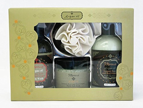 Morocco Argan Oil Lemon Zest and Red Ginger Gift Set - Body Lotion ...
