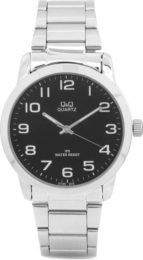 Buy Q&Q Quartz Black Round Men Watch 100KV96J205Y Online @ ₹1163 from ...
