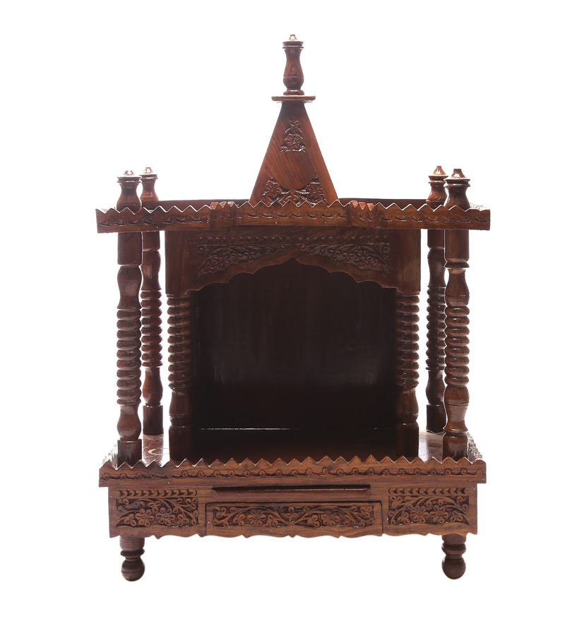 Buy Shilpi Brown Sheesham Wood Exquisite Temple / Mandir / Puja ...