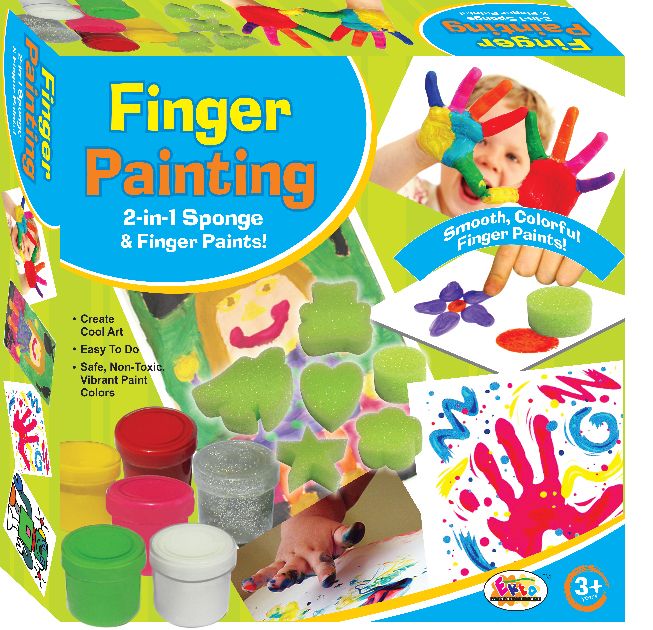 Junior Finger Painting 2 in 1 Sponge & Finger Paints Game Toy