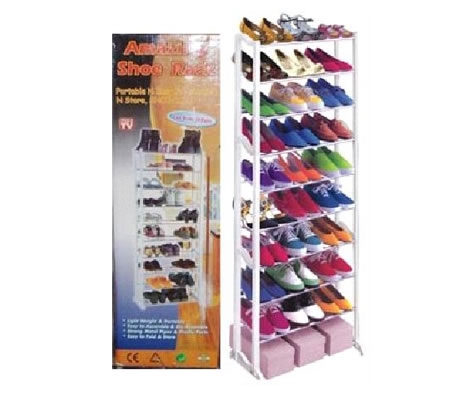 Online Amazing Shoe Rack Portable With 10 Layer Holds Approx 30 Pairs ...