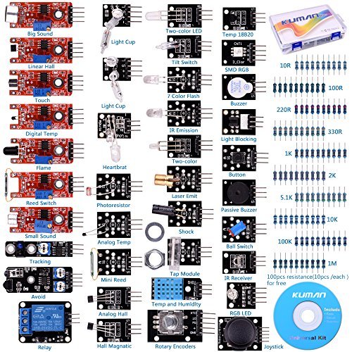 How To Arduino Kuman 37 Sensor Module The Starter Kit Robot Projects