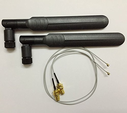 PORJET: New 2x6dBi RP-SMA Dual Band 2.4GHz 5GHz + 2x35cm U.fl / IPEX ...