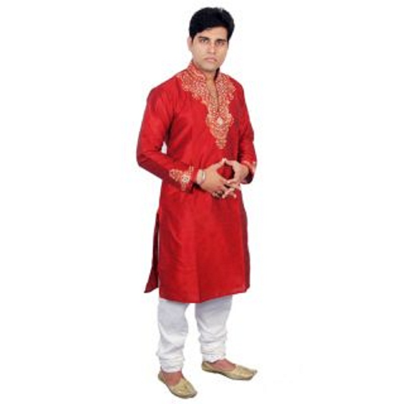 Buy Red White Embroidered Long Sherwanis For Men Online @ ₹2699 from ...