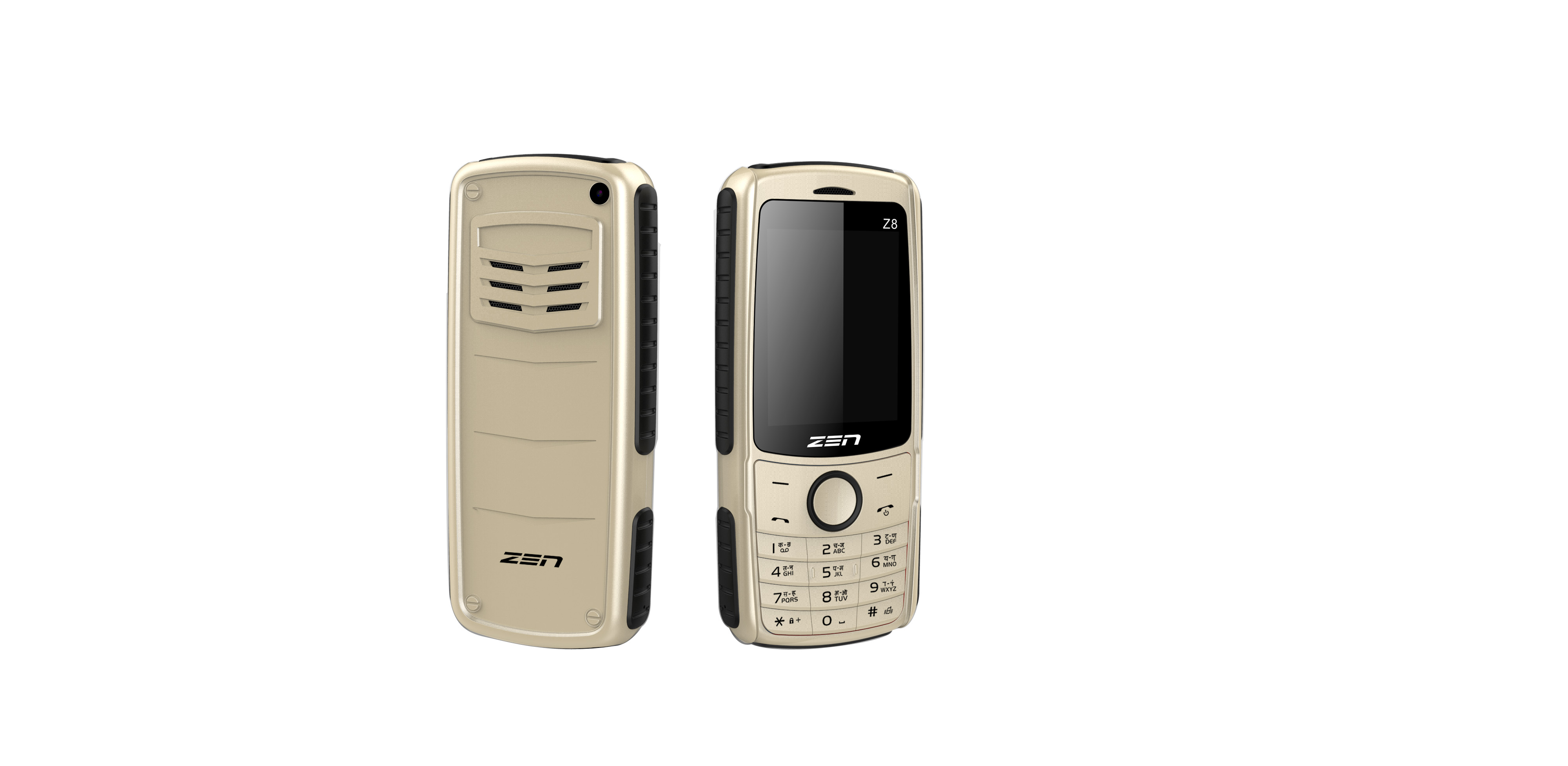 Buy ZEN Z8 DJ Dual SIM Feature Phone (Golden Black) Online @ ₹1539 from ...