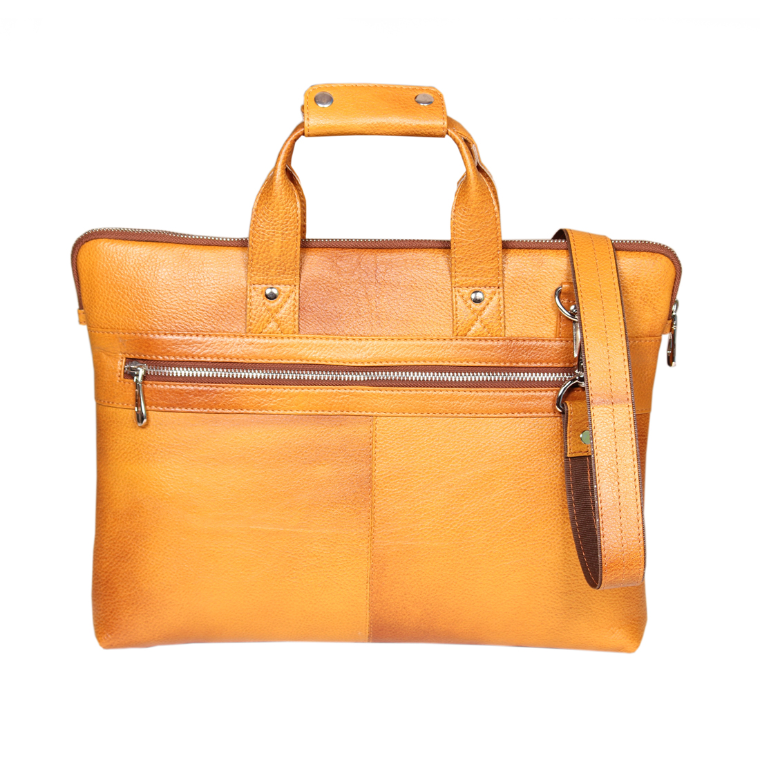 Buy Leather World Classic Rust Mango Genuine Leather Laptop Office ...