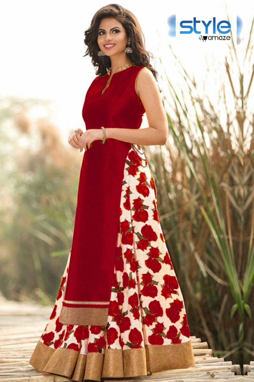 Buy Style Amaze Present Designer Dress Material Without Dupatta ...