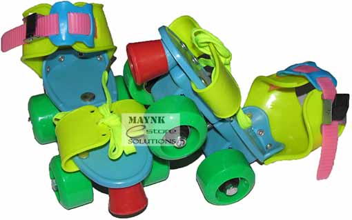 MULTI COLOR ROLLER SKATES KIDS SZE SKATING ADJUSTABLE WEAR ON SHOES PLAY