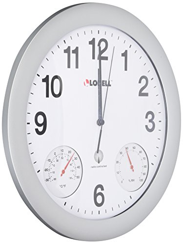 Buy Lorell Analog Temperature/Humidity Wall Clock, 12-Inch, Silver ... Buy Lorell Analog Temperature/Humidity Wall Clock, 12-Inch, Silver ...