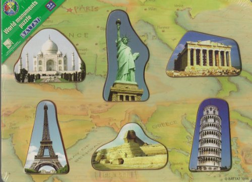 Buy World Monuments Wooden Tray Puzzle by Battat Online @ ₹1560 from ...