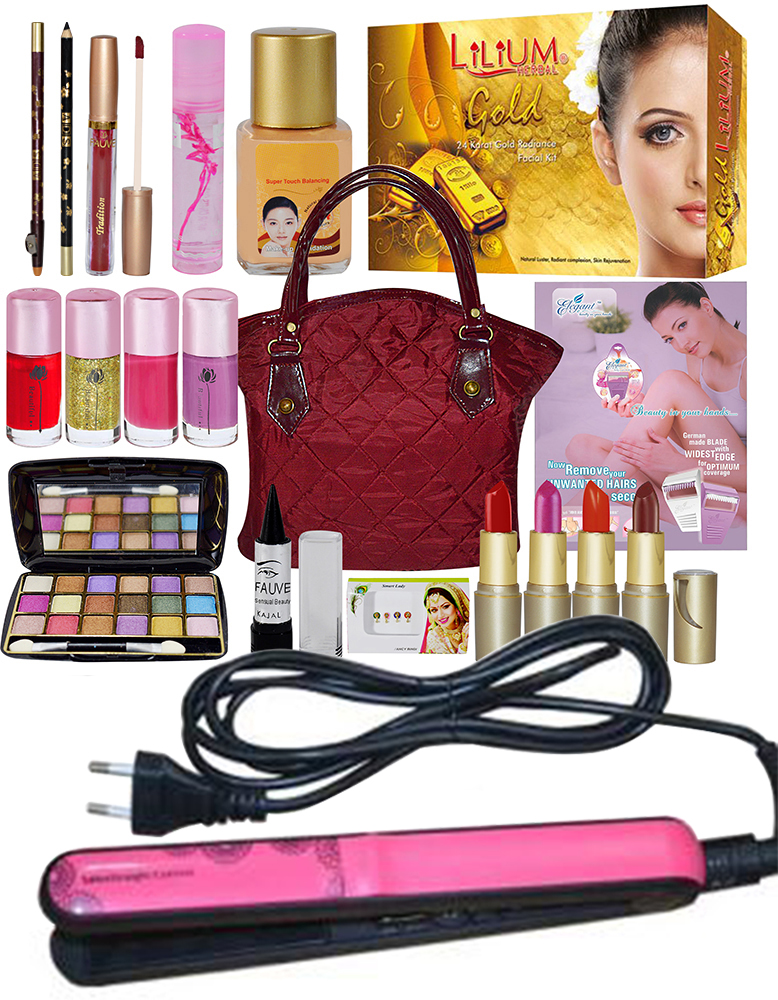 Buy Parlour Combo Makeup Sets With Facial Kit Straightener Online ...