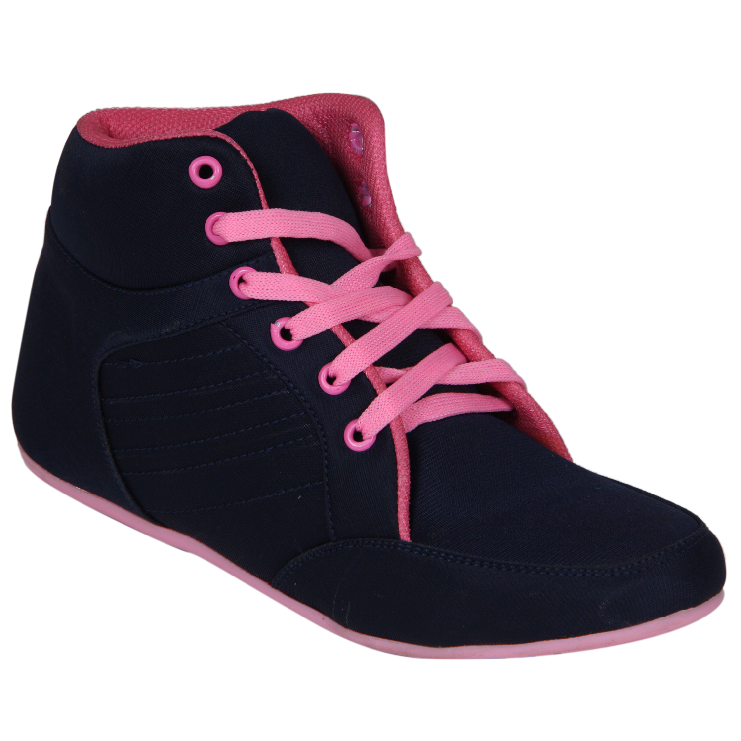 Buy Hansx Women's Black Pink Smart Casuals Shoes Online @ ₹499 from ...