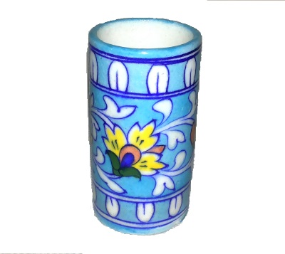Blue Pottery Pen Stand