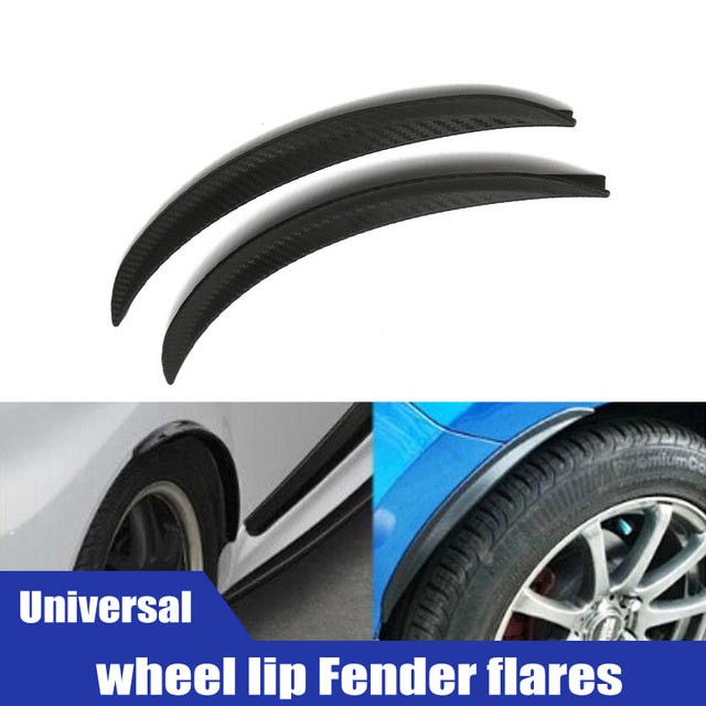 Buy 2PCS 41 CM CARBON FIBER FENDER FLARES WHEEL LIP BODY KIT FOR ...
