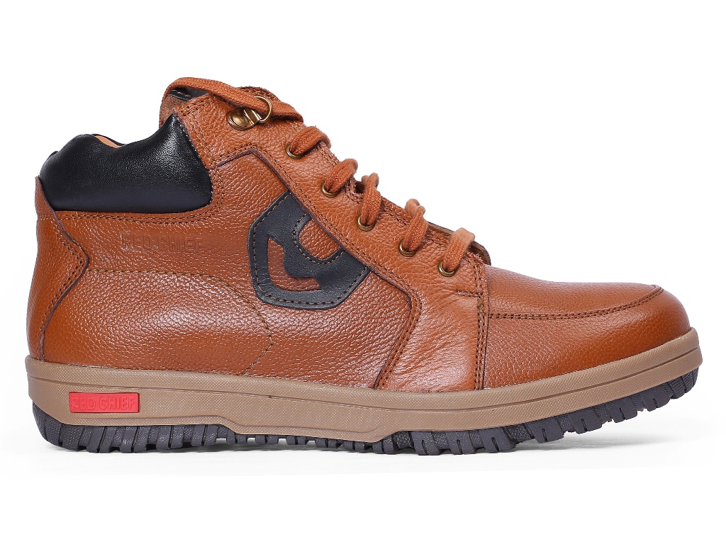 Buy Red Chief Tan Men High Ankle Outdoor Casual Leather Shoes (RC3405 ...