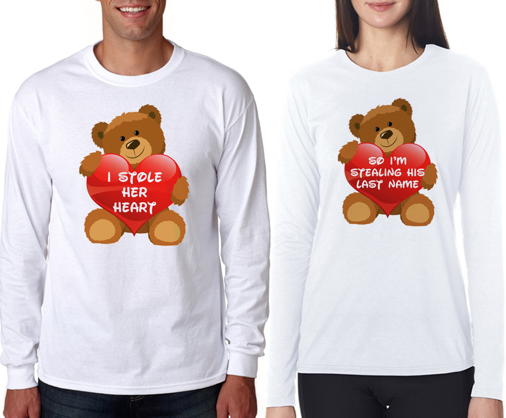 Buy Osiyankart Couple T Shirt I Stole Her Heart So I Am Stealing His