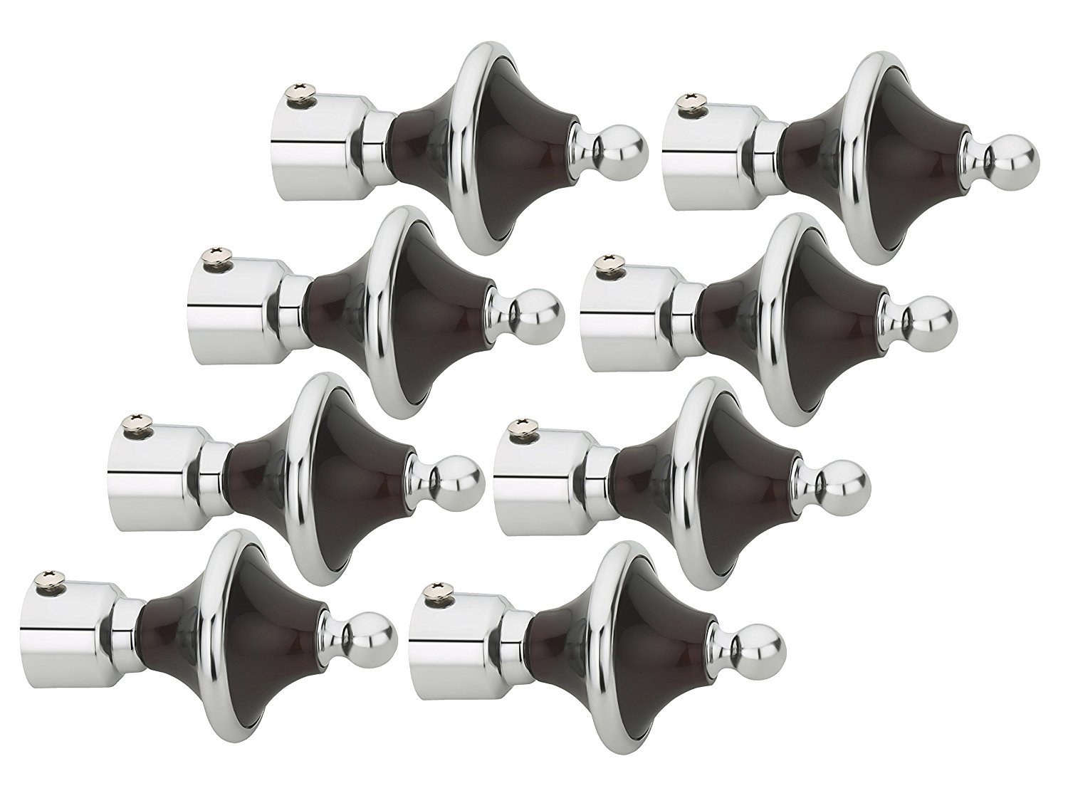 Buy Stainless Steel Brown Curtain bracket along with centre support-4 ...