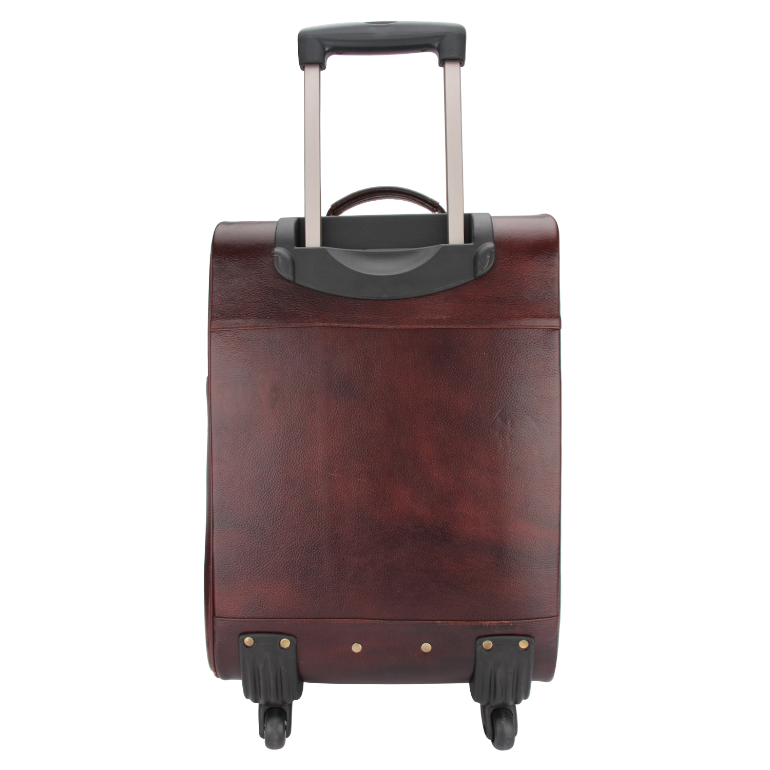 Buy Hide Bulls leather 4 wheel cabin luggage trolley bag with free ...