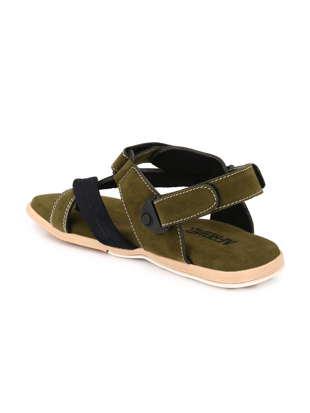 Buy Afrojack Men Olive Velcro Sandals Online @ ₹799 from ShopClues