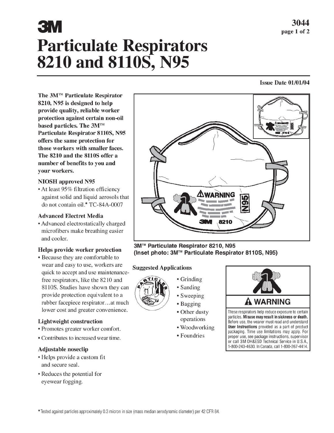 Buy 3M Particulate Respirator 8210 N95 Mask, NIOSH Approved (Pack of 5) Online @ ₹500 from ShopClues