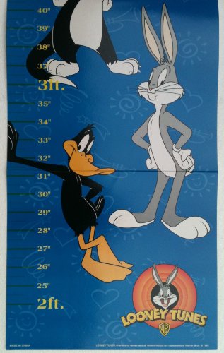Buy LOONEY TUNES "Watch Me Grow" Growth Chart to 5 Feet BUGS DAFFY ...