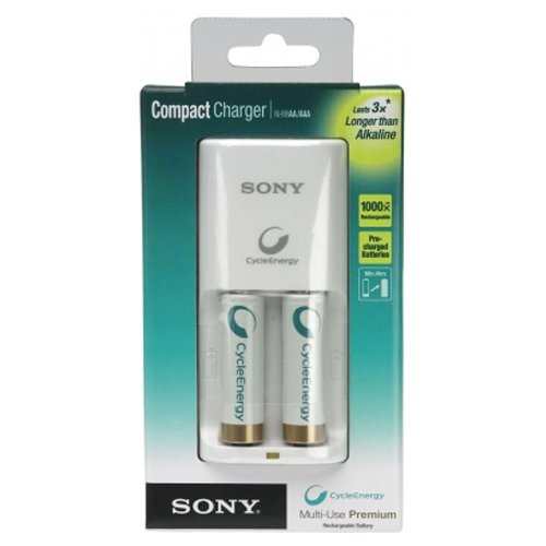 Buy Sony BCG34HW2RN Cycle Energy NiMH Compact Charger with Two 1000 mAh ...