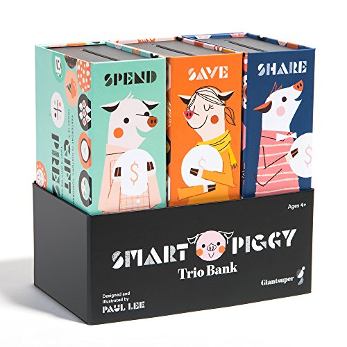 Buy Smart Piggy Trio Bank: 3-in-1 Money-wise Educational Piggy Bank ...